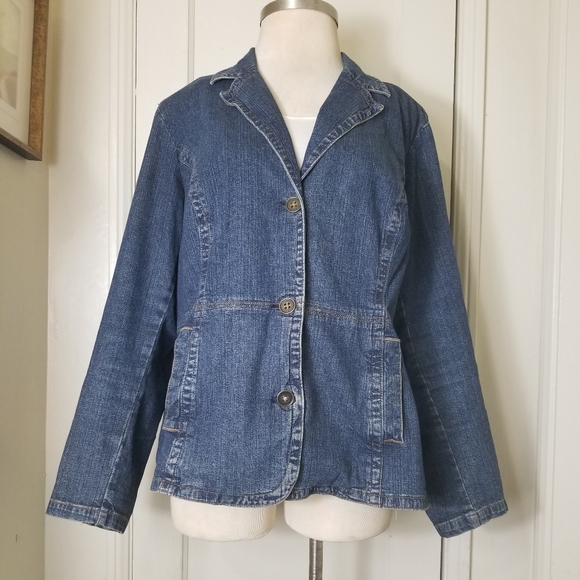 St. John's Bay | Jackets & Coats | St Johns Bay 2x Blue Denim Stretch ...